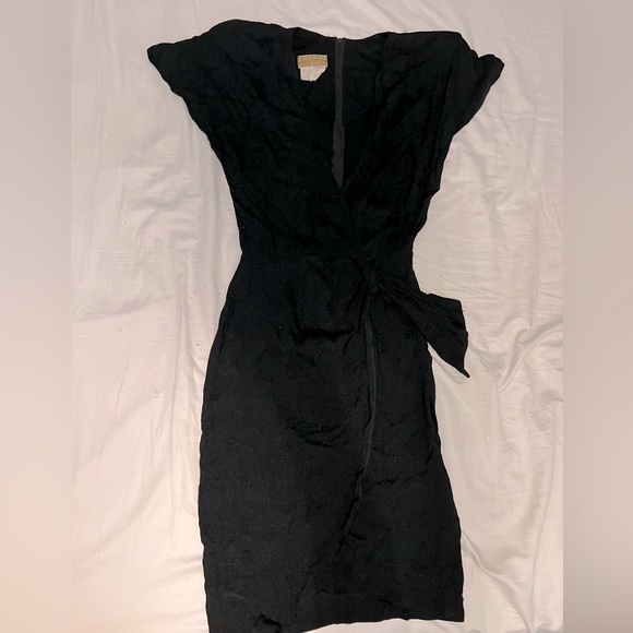 Jane Singer | Dresses | Vintage Jane Singer Little Black Wrap Dress ...